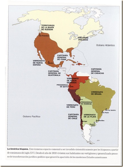 Historia sencilla para Ti: Mapa de América colonial